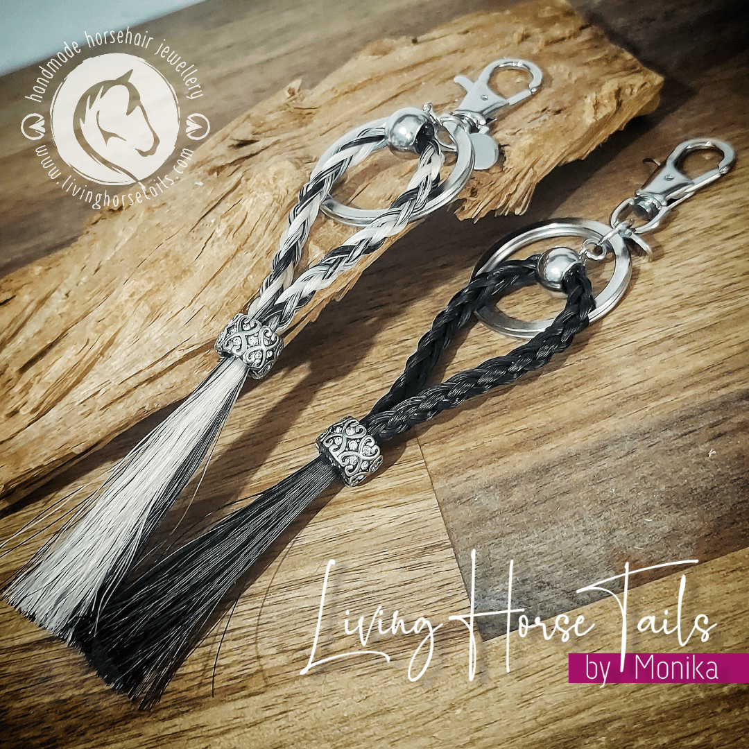 Braided Horsehair Key / Bag Clip – Living Horse Tails Jewellery by Monika