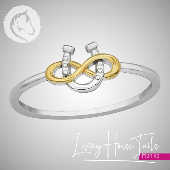 Infinity and Always Sterling Silver Horseshoe Ring – Living Horse Tails ...