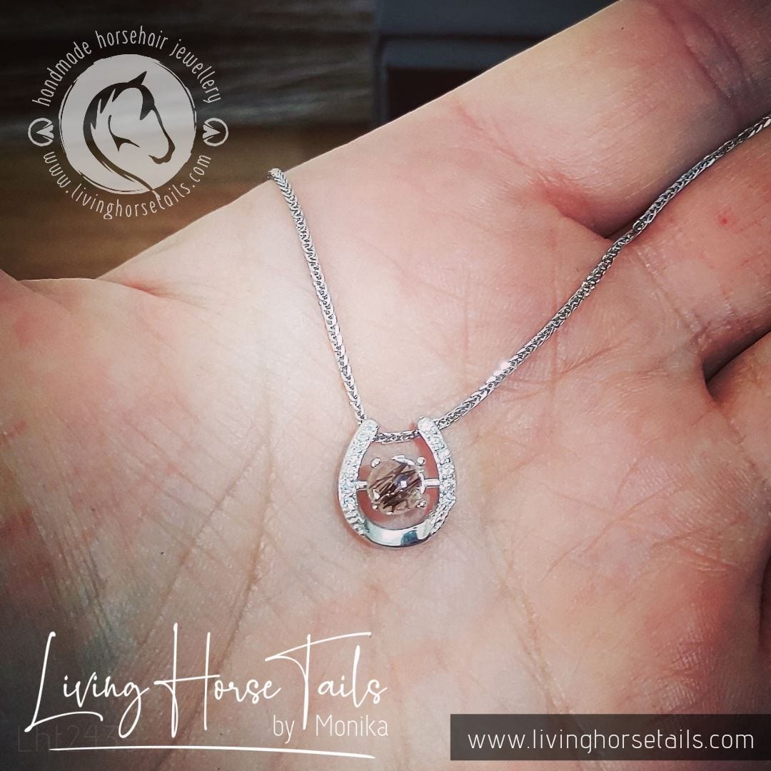 Horseshoe Keepsake Memorial Pendant with Horse hair – Living Horse ...
